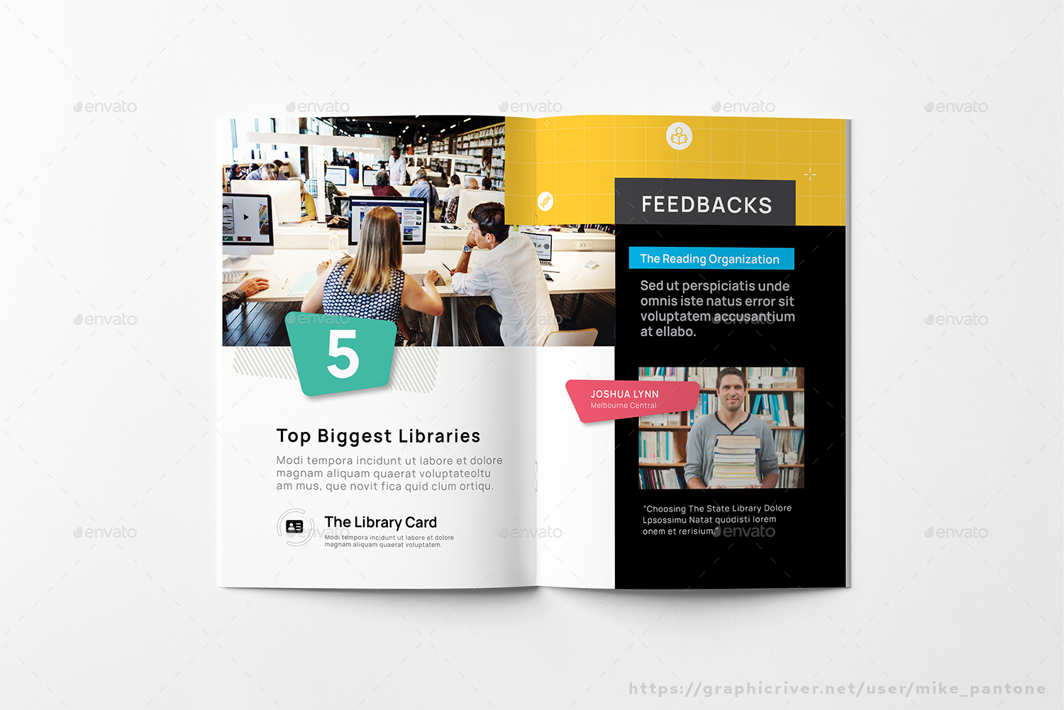 Public Library Booklet Brochure, Print Templates | GraphicRiver
