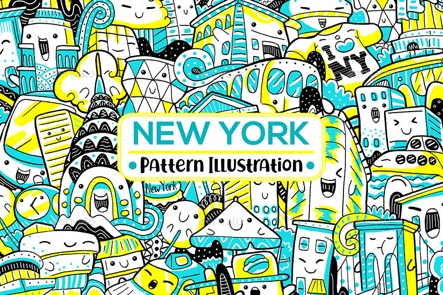 New York Pattern Illustration, Graphics | GraphicRiver