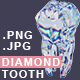 Diamond Tooth. Metaphor of Health and Strength of Teeth. Brilliant ...