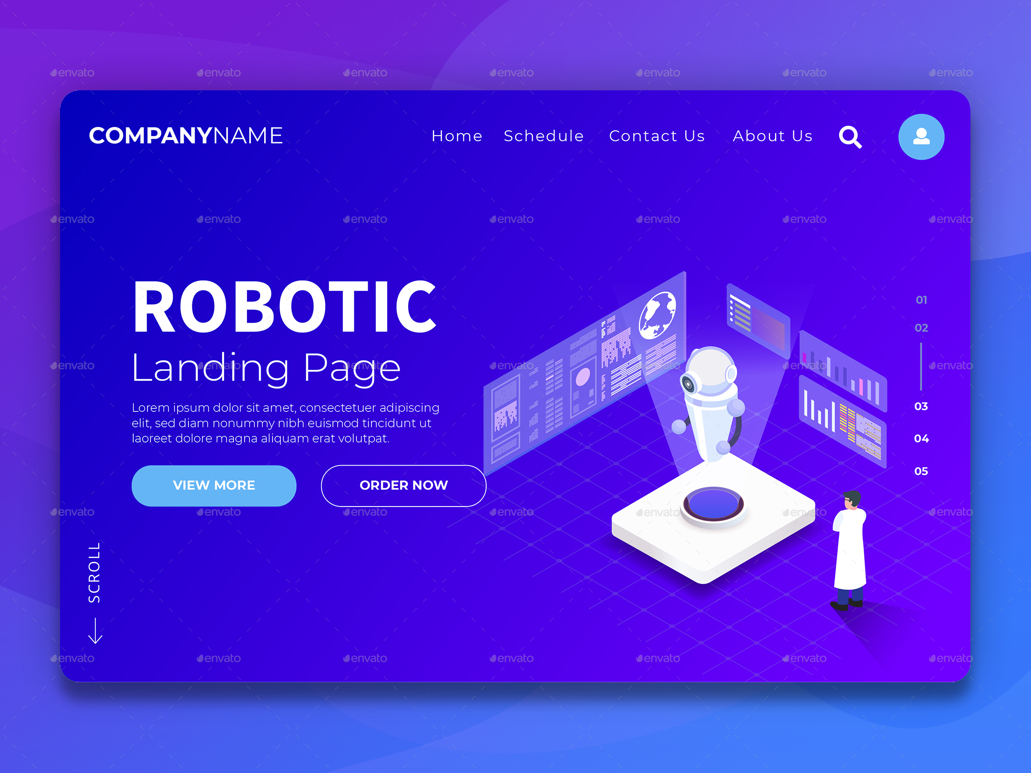 Laboratory - Landing Page Illustration Template, Vectors | GraphicRiver
