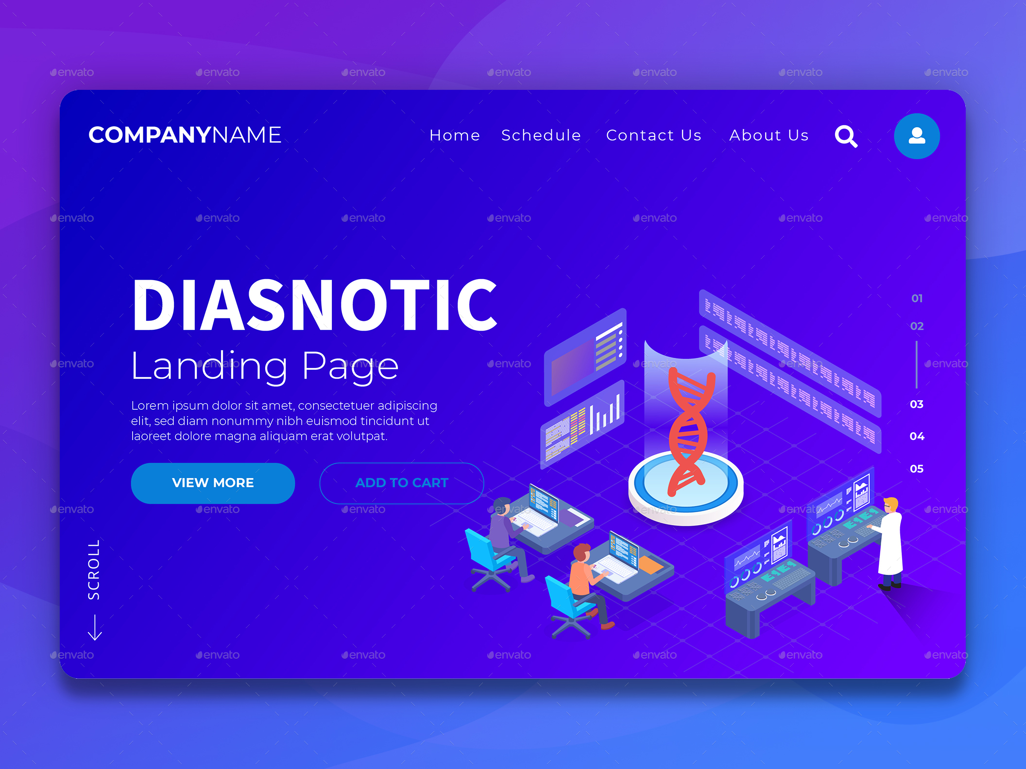 Laboratory - Landing Page Illustration Template, Vectors | GraphicRiver