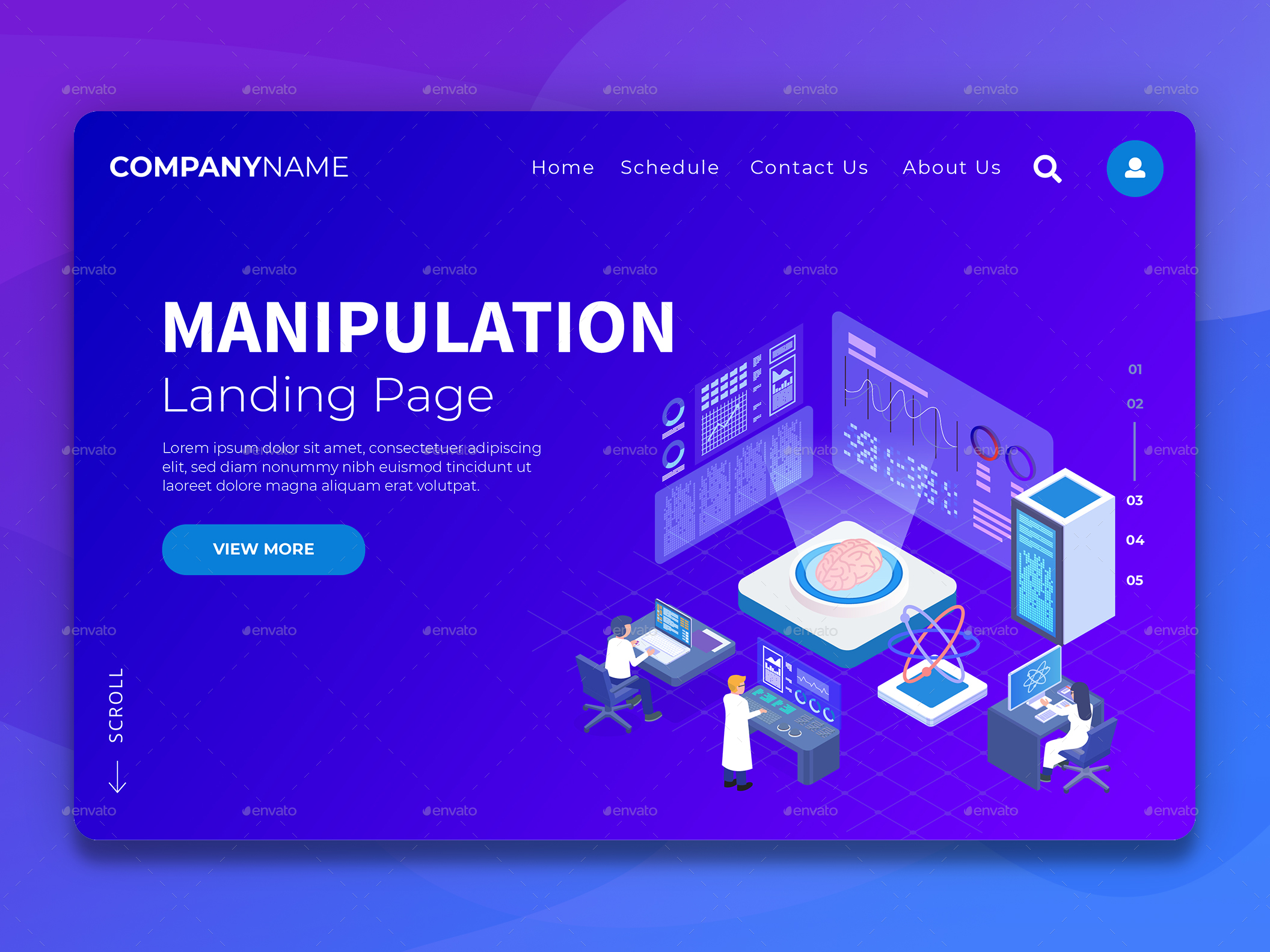 Laboratory - Landing Page Illustration Template, Vectors | GraphicRiver