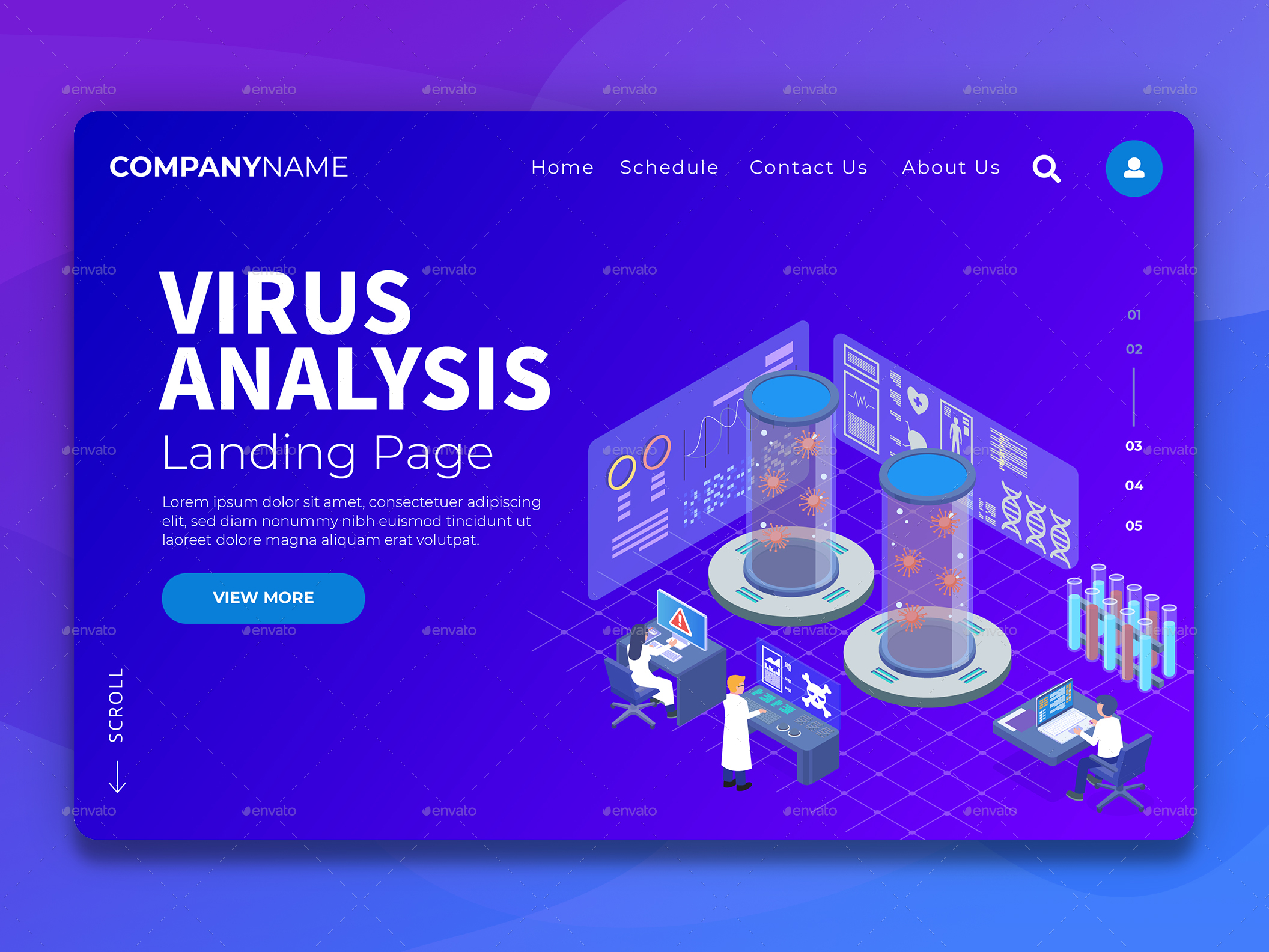 Laboratory - Landing Page Illustration Template, Vectors | GraphicRiver