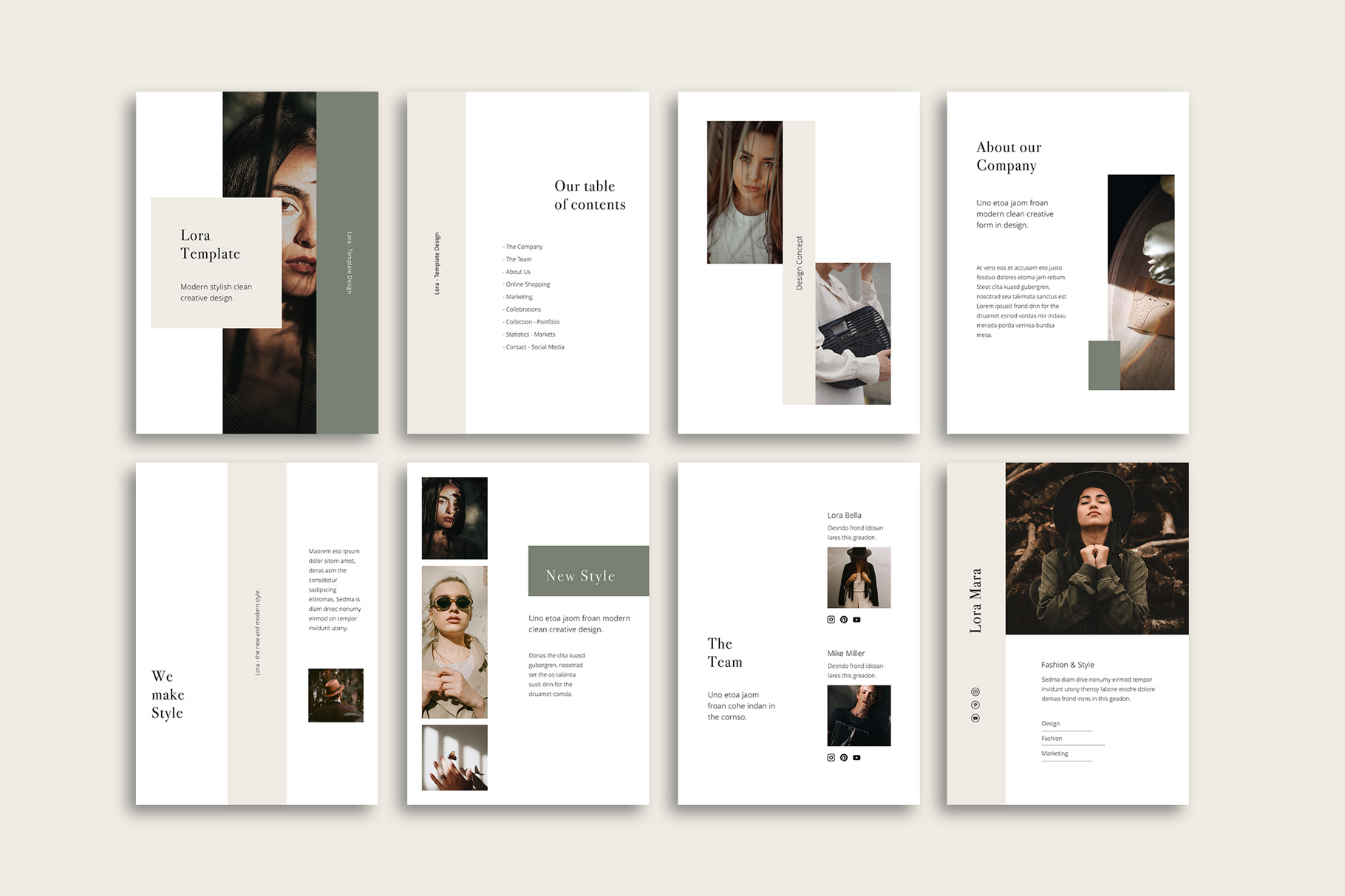 Lora - Vertical Google Slides Template, Presentation Templates ...