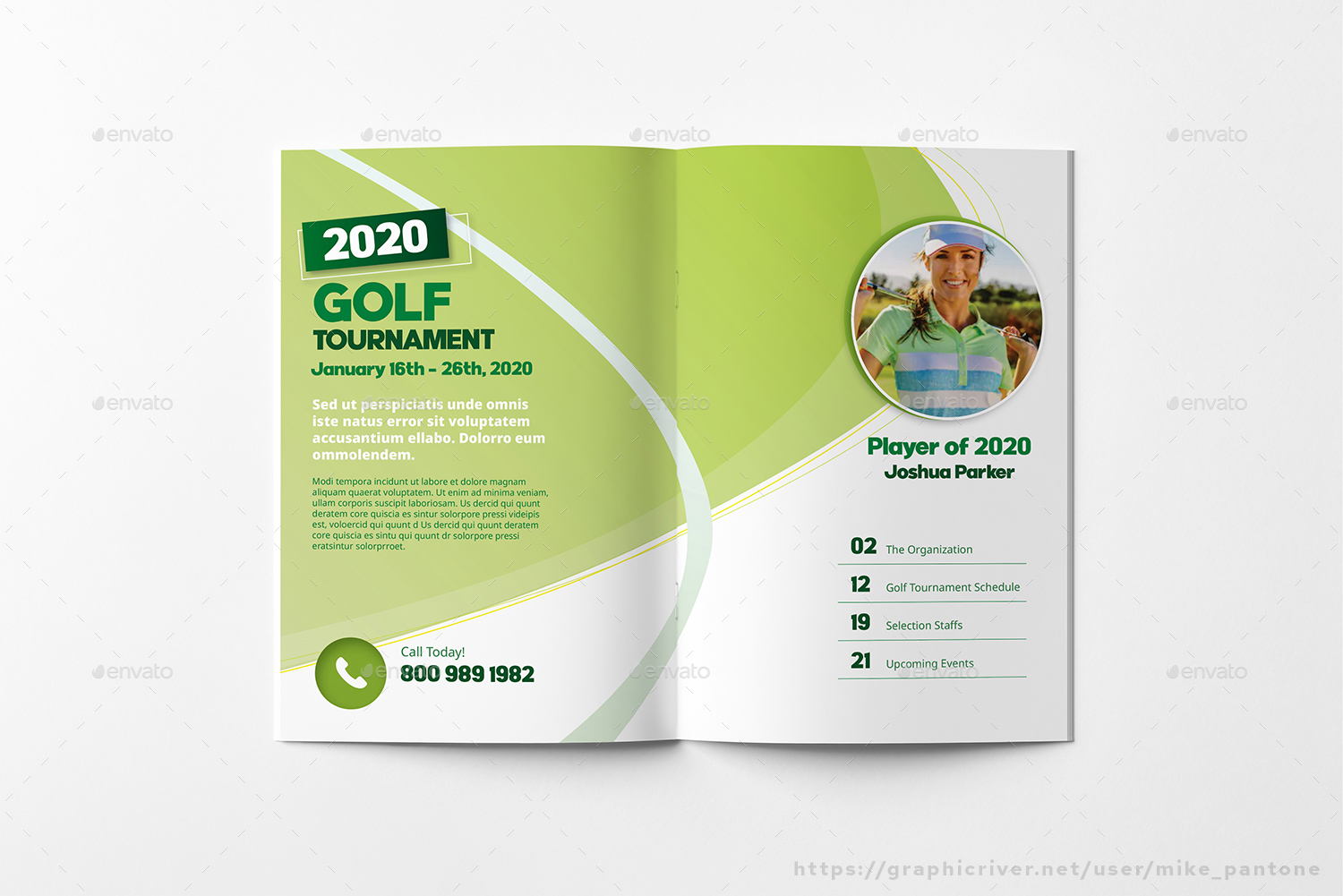 Golf 2020 Information Booklet Brochure, Print Templates | GraphicRiver