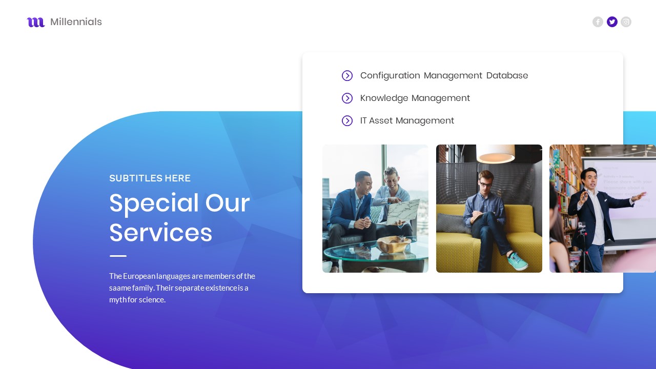 Millennials – Creative Business Keynote Template, Presentation Templates