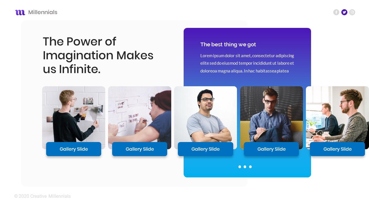 Millennials – Creative Business Keynote Template, Presentation Templates