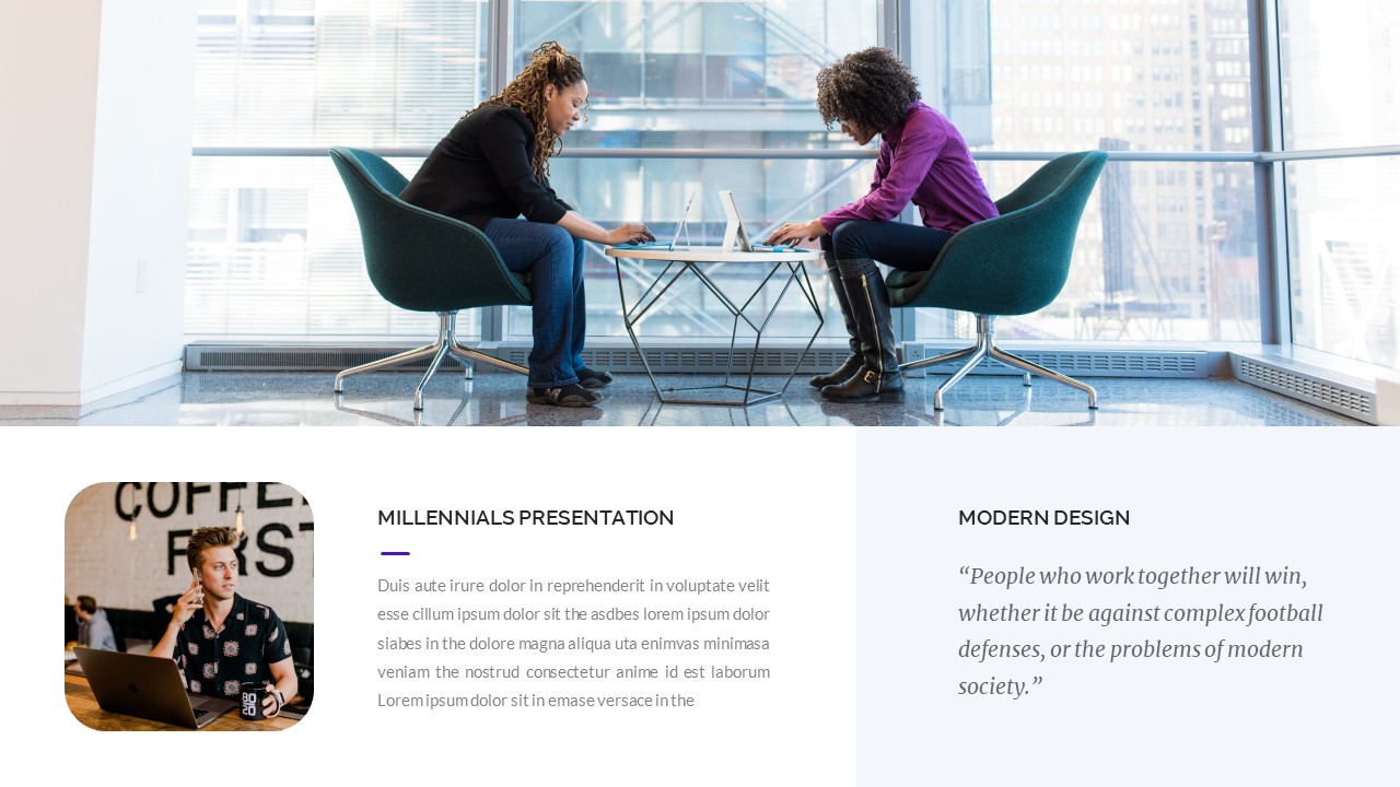 Millennials – Creative Business PowerPoint Template, Presentation Templates