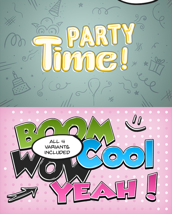 Cartoon and Comic Book Styles Bundle 4, Add-ons | GraphicRiver