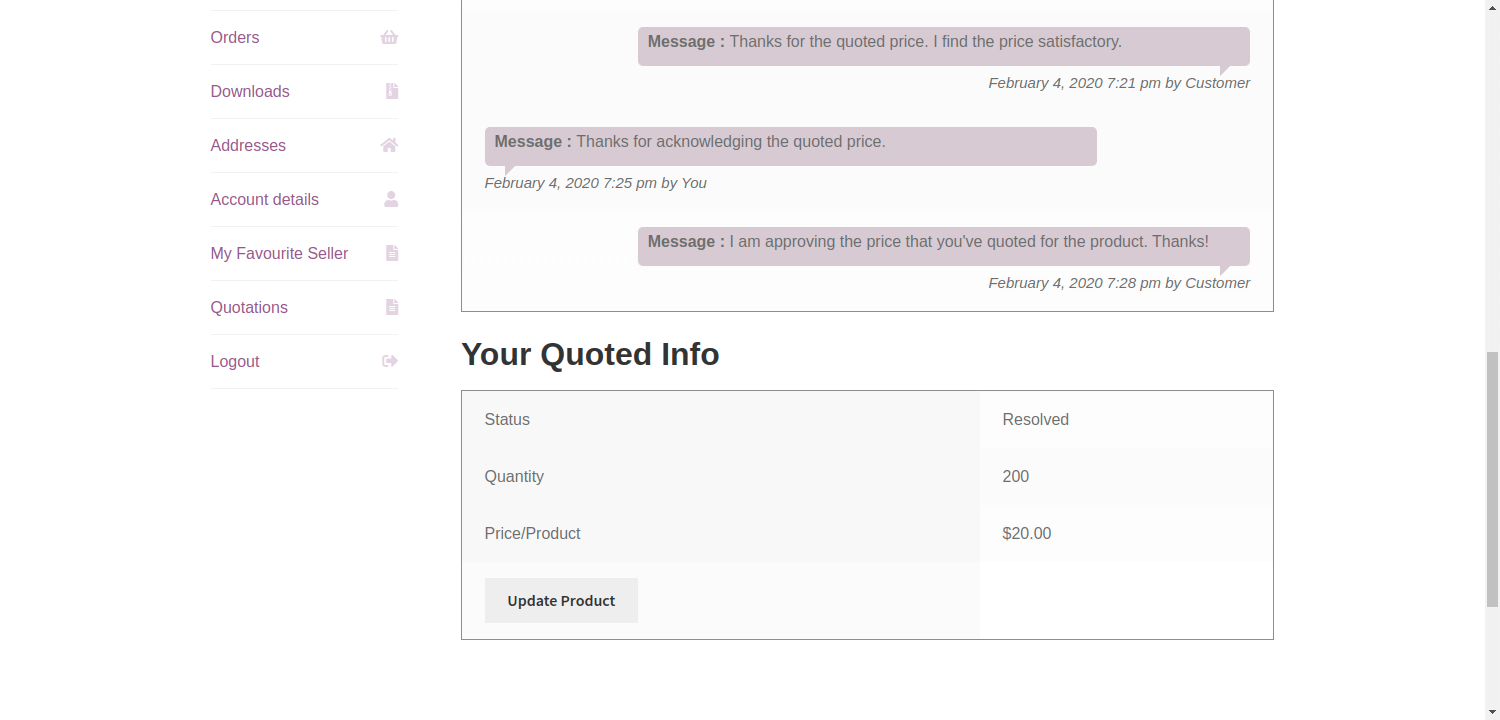 WooCommerce Multi Vendor Request for Quote by webkul | CodeCanyon