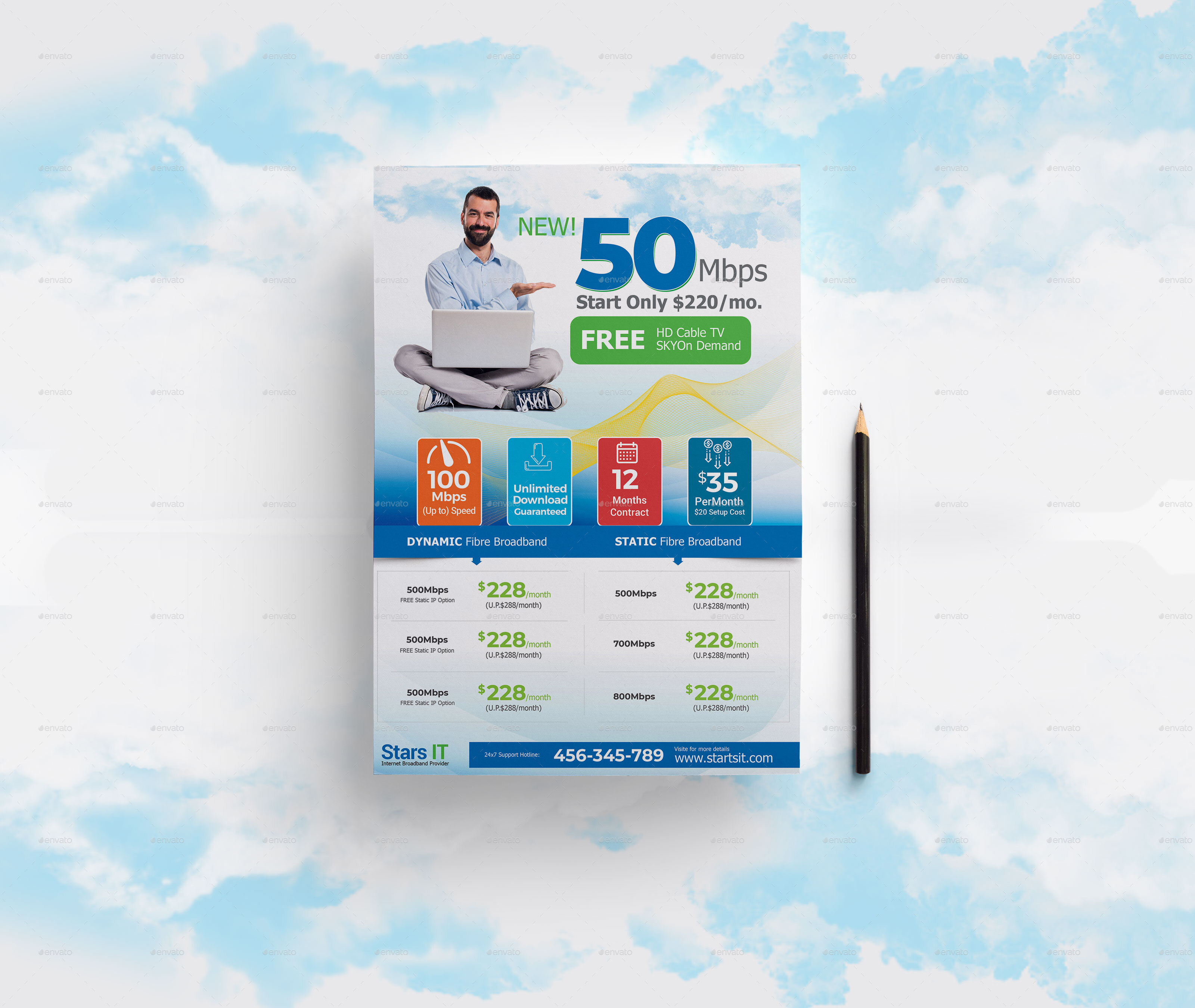 Internet Broadband Promotion Flyer, Print Templates | GraphicRiver