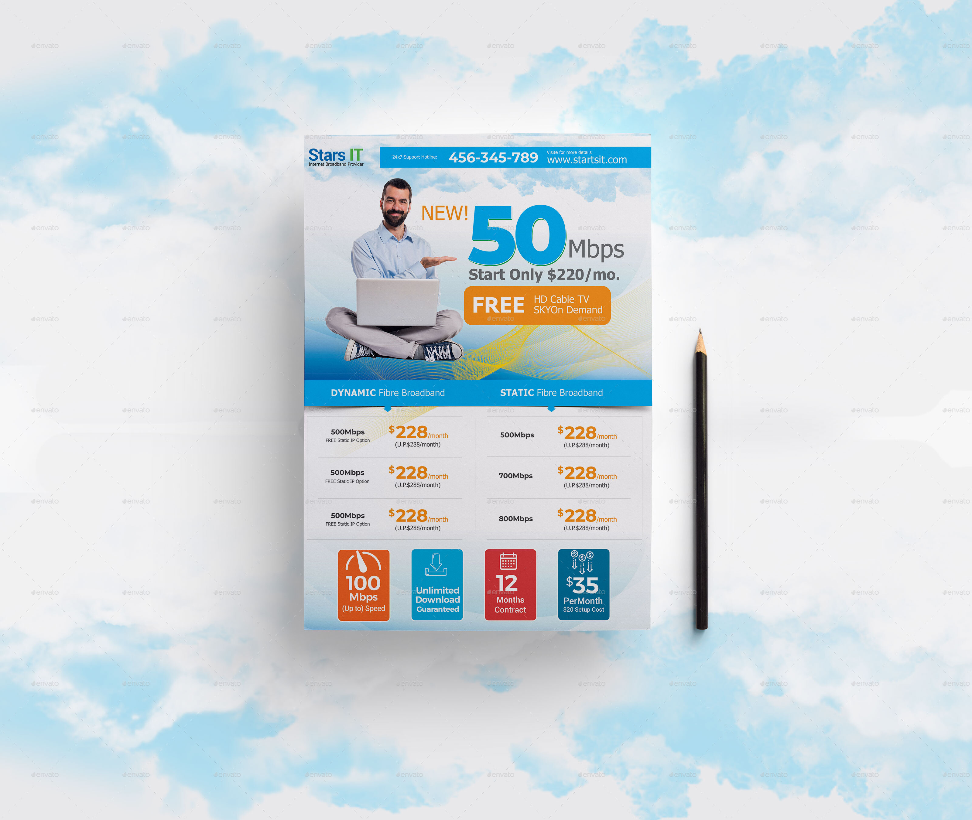 Internet Broadband Promotion Flyer, Print Templates | GraphicRiver