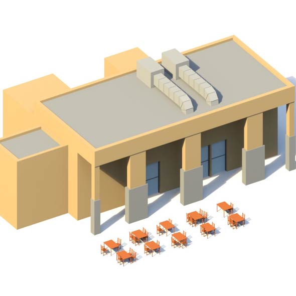 Low Poly Holiday Restaurant by berkerdag | 3DOcean