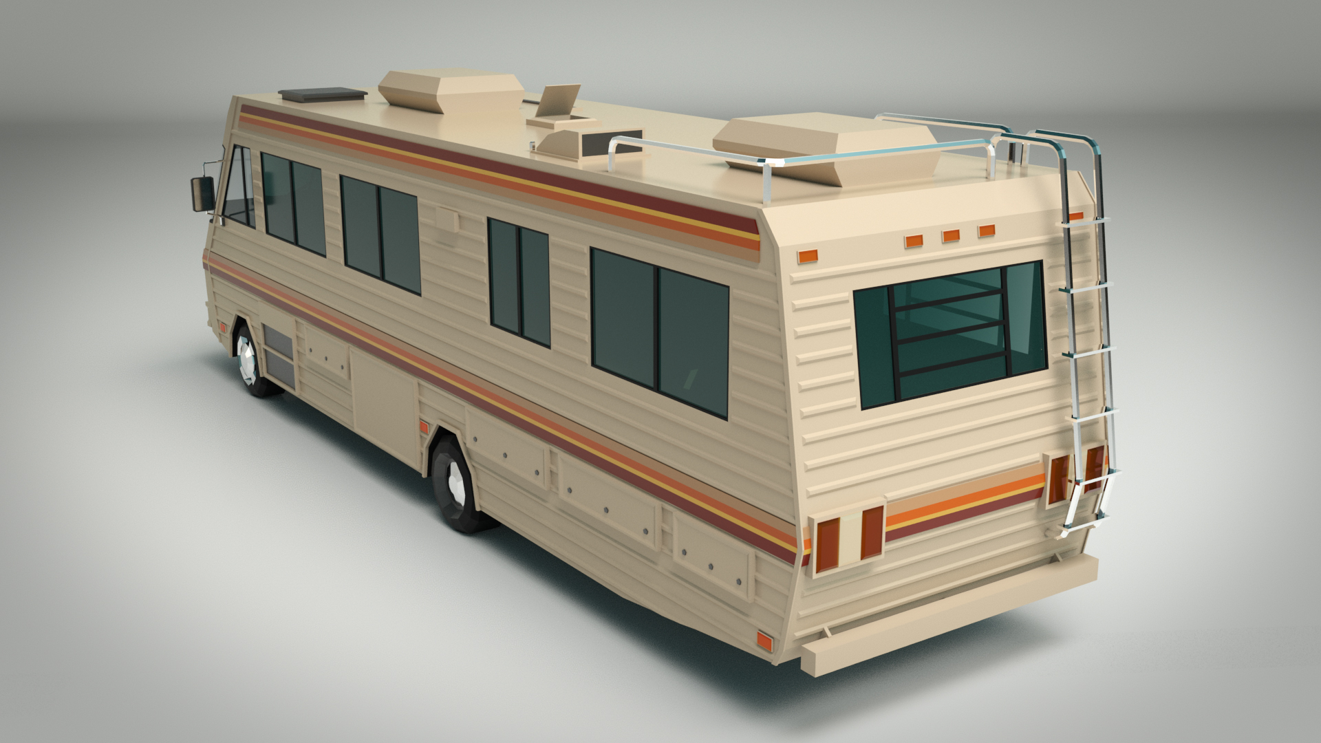 Low Poly Motorhome 02 by Linder-Media | 3DOcean