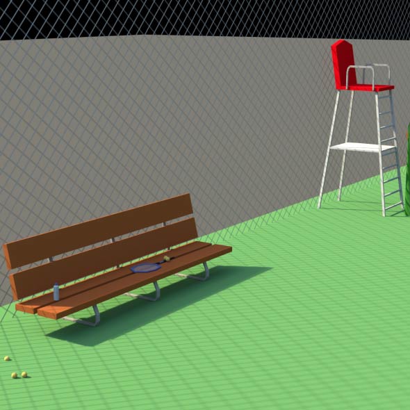 Low Poly Tennis Courts by berkerdag | 3DOcean