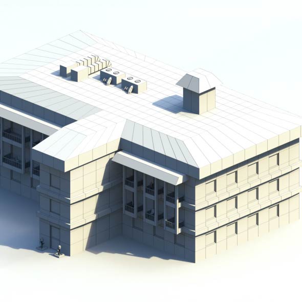 Low Poly Hotel Building by berkerdag | 3DOcean