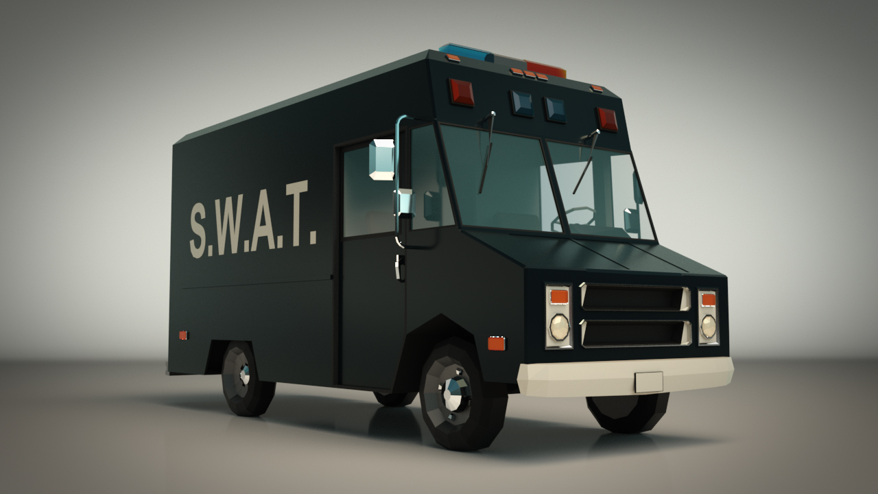 Low Poly SWAT Van by Linder-Media | 3DOcean
