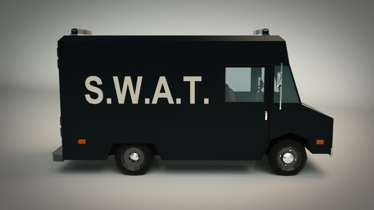 Low Poly SWAT Van by Linder-Media | 3DOcean