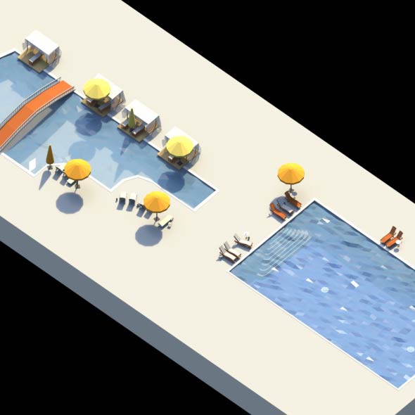 Low Poly Swimming Pools by berkerdag | 3DOcean