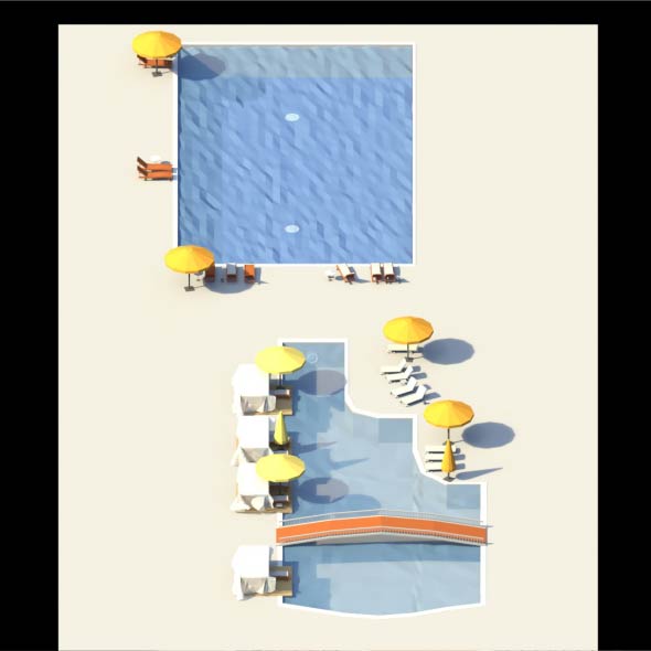 Low Poly Swimming Pools by berkerdag | 3DOcean
