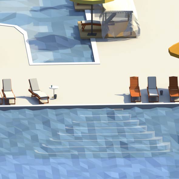 Low Poly Swimming Pools by berkerdag | 3DOcean