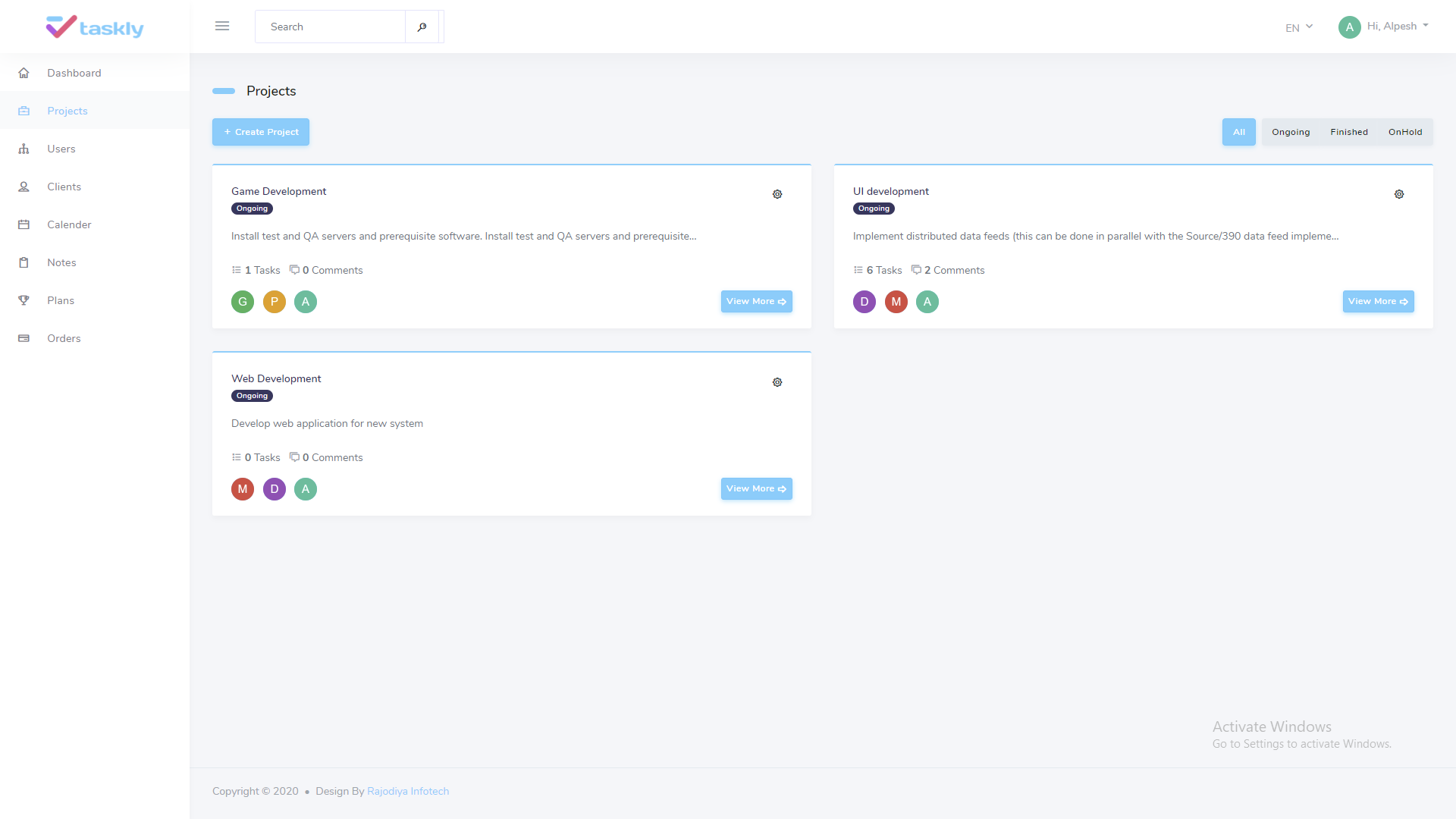 TASKLY SaaS – Project Management Tool by RajodiyaInfotech | CodeCanyon