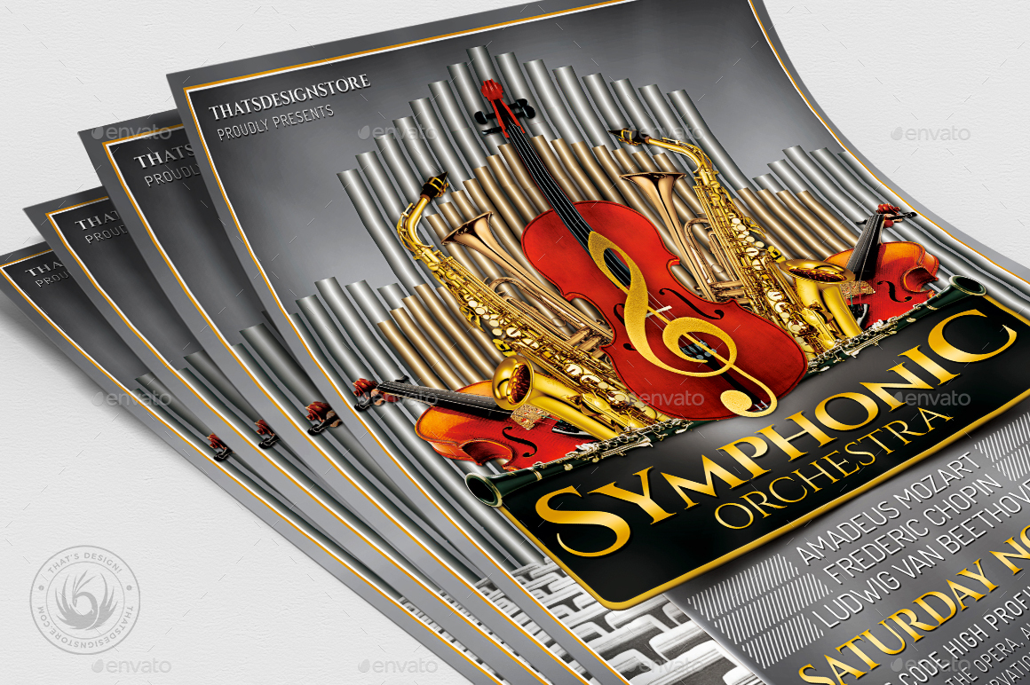 Symphonic Orchestra Flyer Template V1, Print Templates | GraphicRiver
