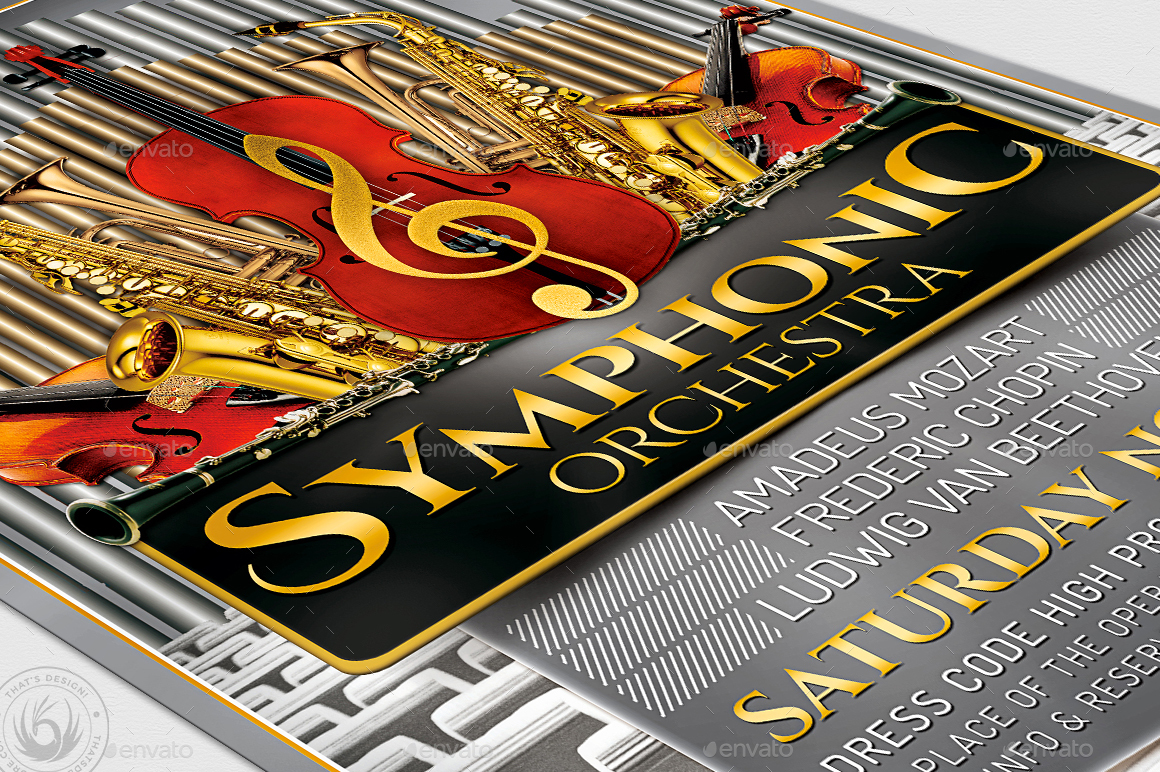 Symphonic Orchestra Flyer Template V1, Print Templates | GraphicRiver