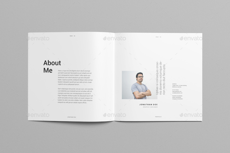 Square Portfolio, Print Templates | GraphicRiver