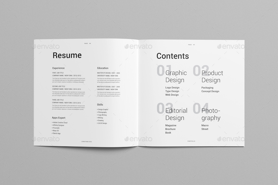 Square Portfolio, Print Templates | GraphicRiver