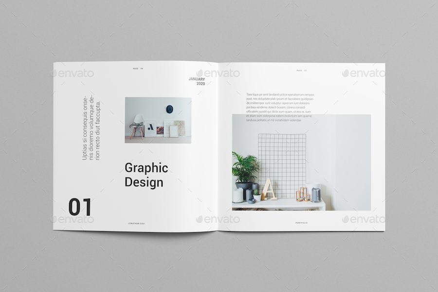Square Portfolio, Print Templates | GraphicRiver