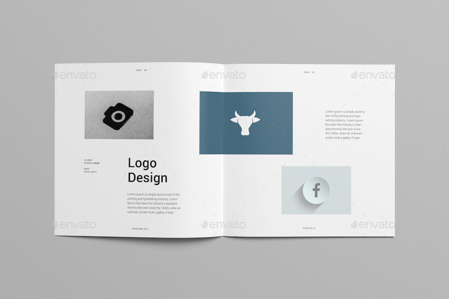 Square Portfolio, Print Templates | GraphicRiver