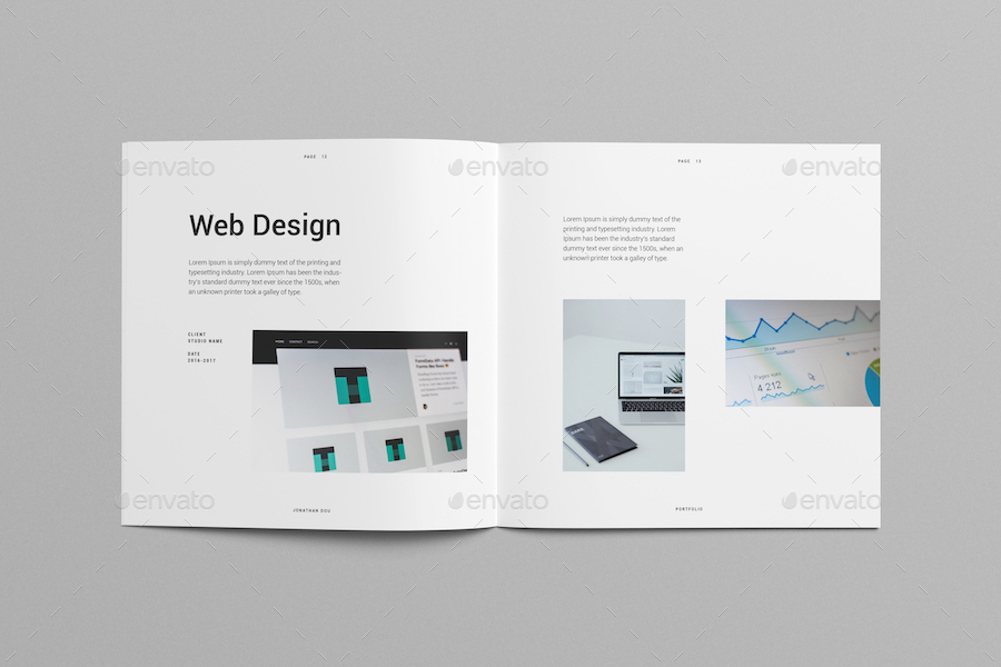 Square Portfolio, Print Templates | GraphicRiver