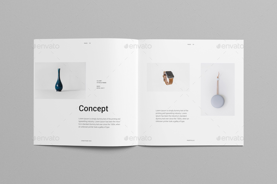 Square Portfolio, Print Templates | GraphicRiver