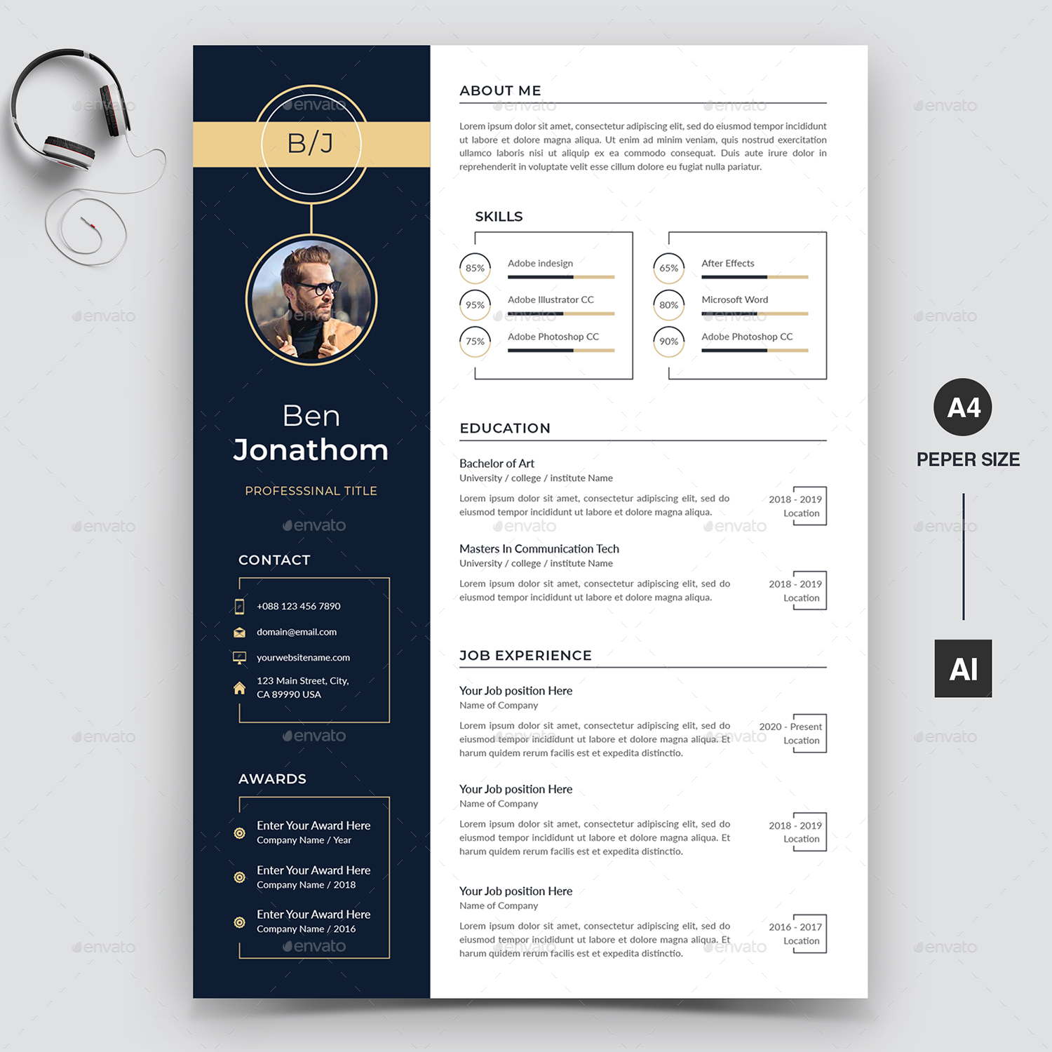 Clean Resume/CV, Print Templates | GraphicRiver