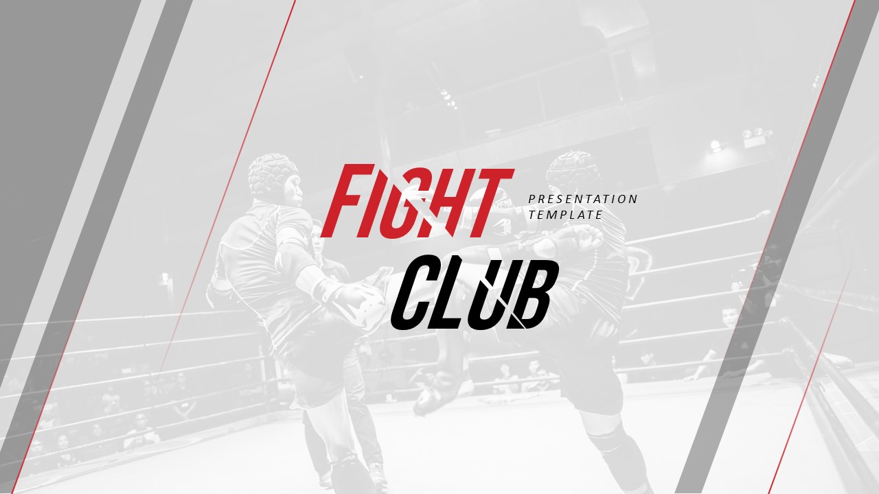 Fight Club Sports Presentation Template, Presentation Templates ...