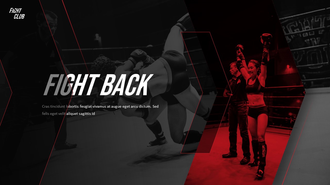 Fight Club Sports Presentation Template, Presentation Templates ...