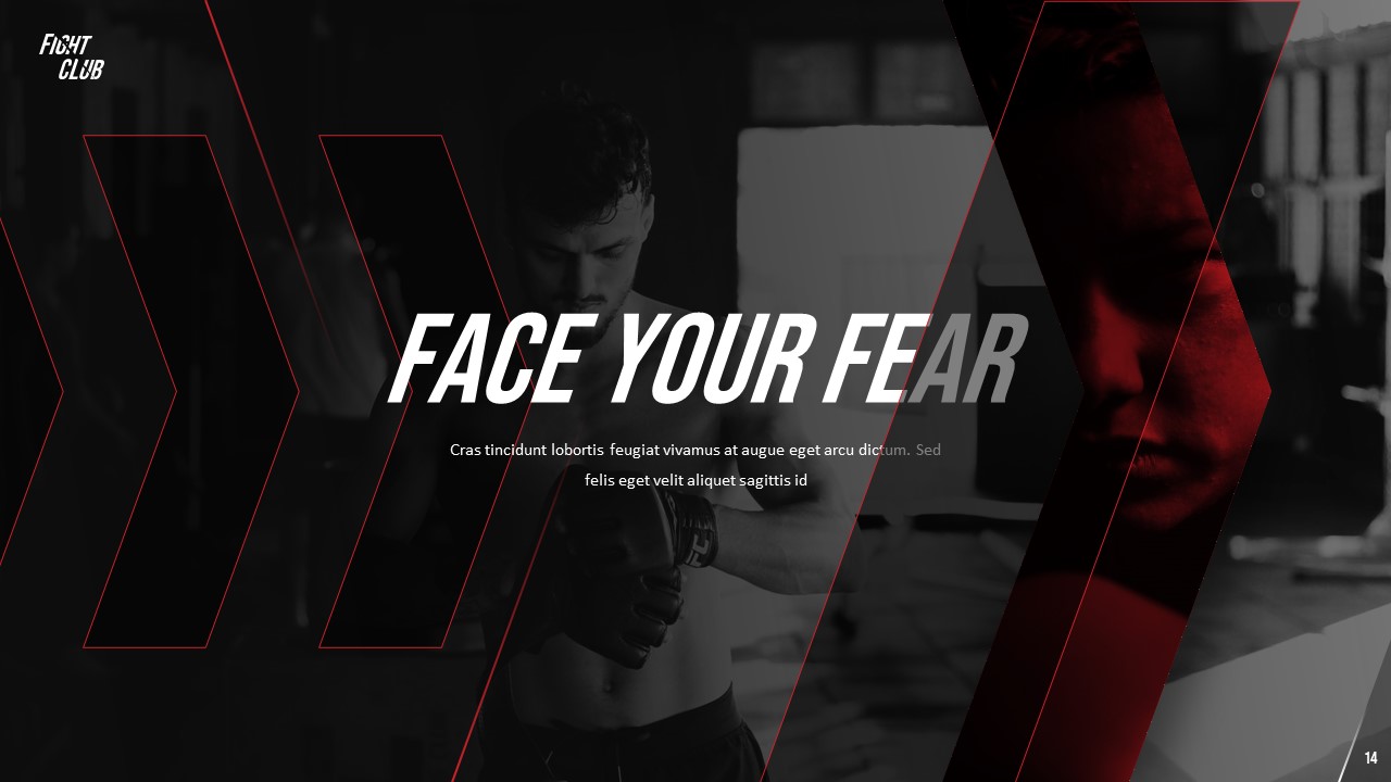 Fight Club Sports Presentation Template, Presentation Templates ...
