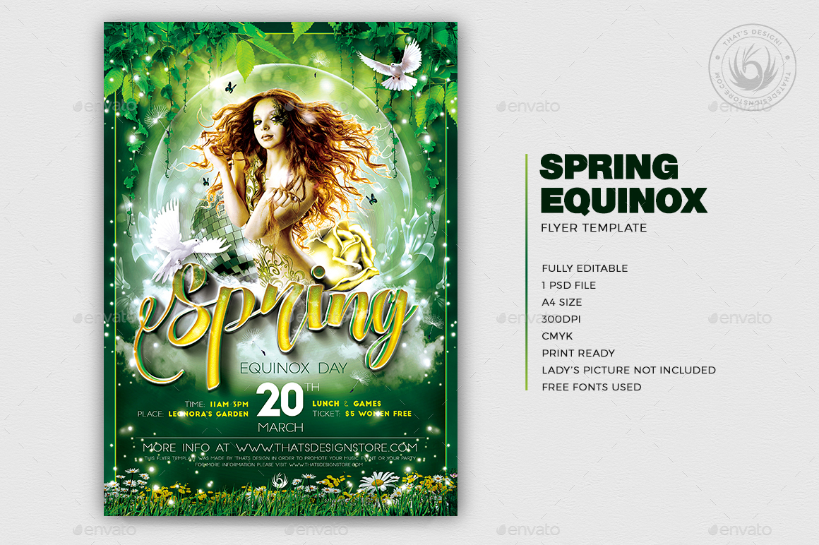 Spring Equinox Flyer Template V2, Print Templates | GraphicRiver
