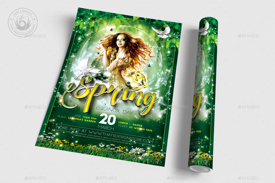 Spring Equinox Flyer Template V2, Print Templates | GraphicRiver