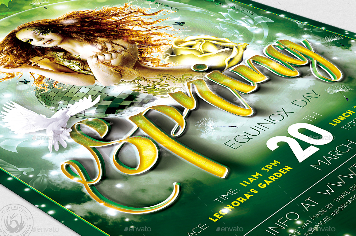 Spring Equinox Flyer Template V2, Print Templates | GraphicRiver
