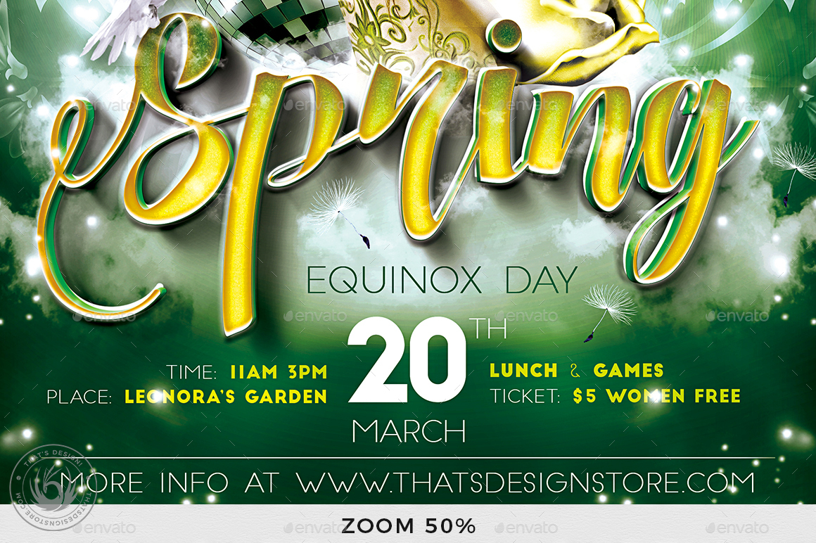 Spring Equinox Flyer Template V2, Print Templates | GraphicRiver