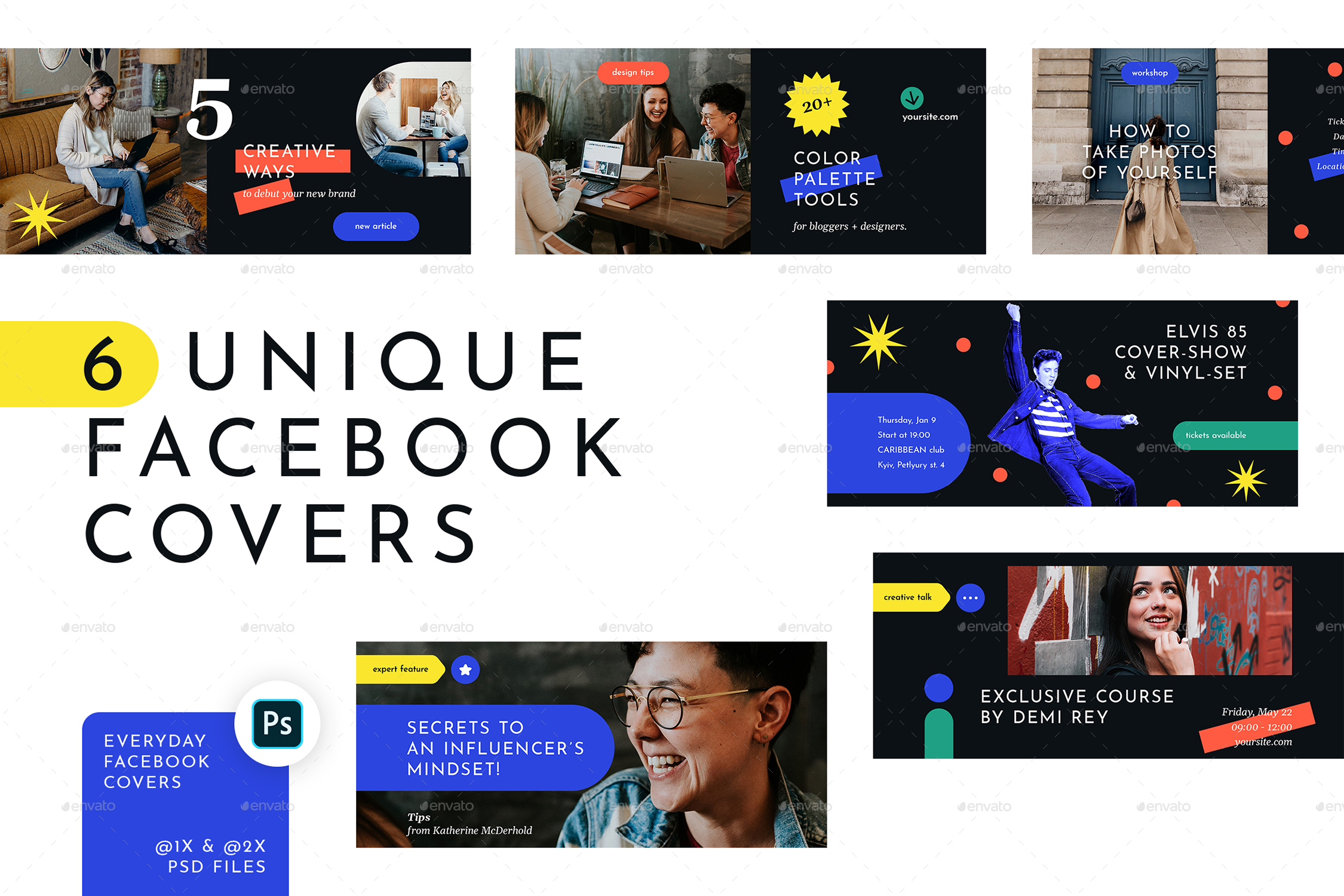 Everyday - Facebook Covers & Posts Templates, Web Elements | GraphicRiver