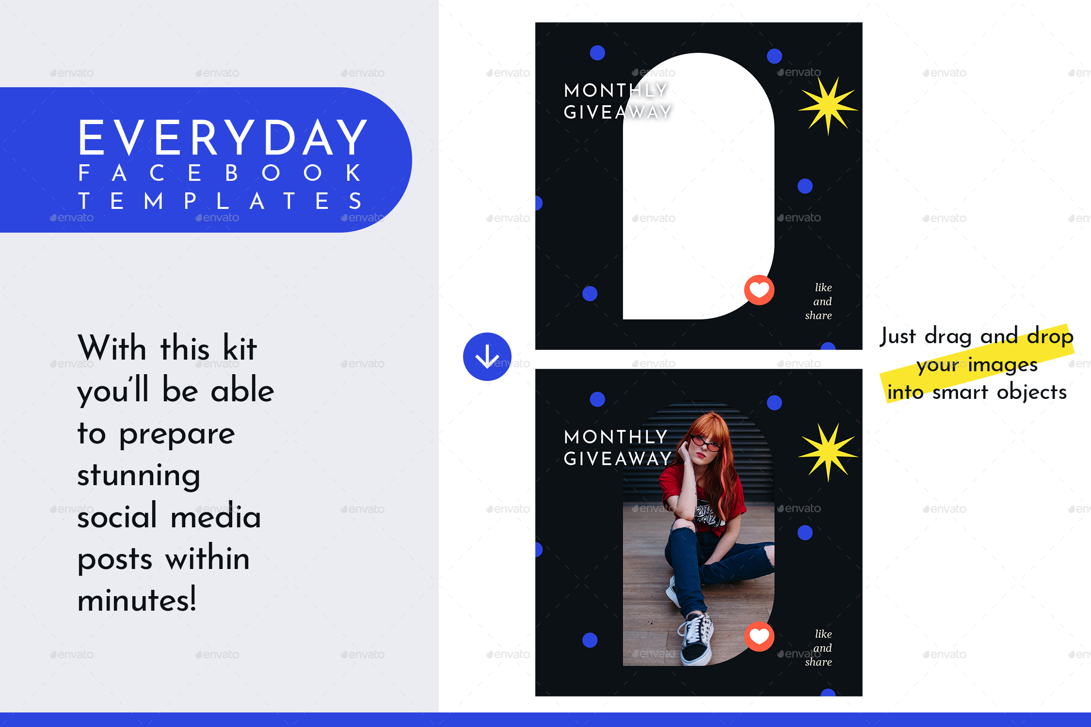 Everyday - Facebook Covers & Posts Templates, Web Elements | GraphicRiver