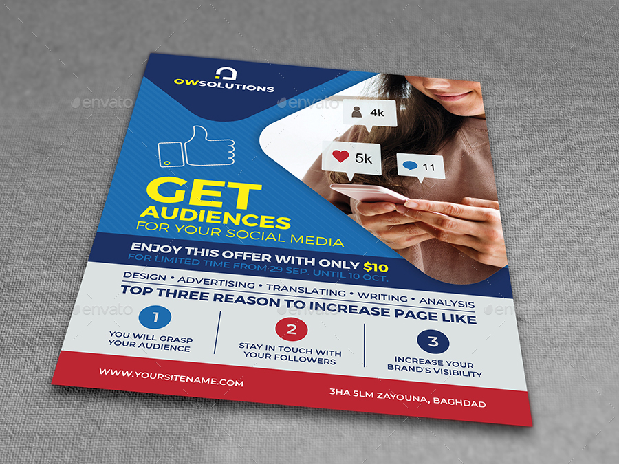 Social Media Flyer Template, Print Templates | GraphicRiver