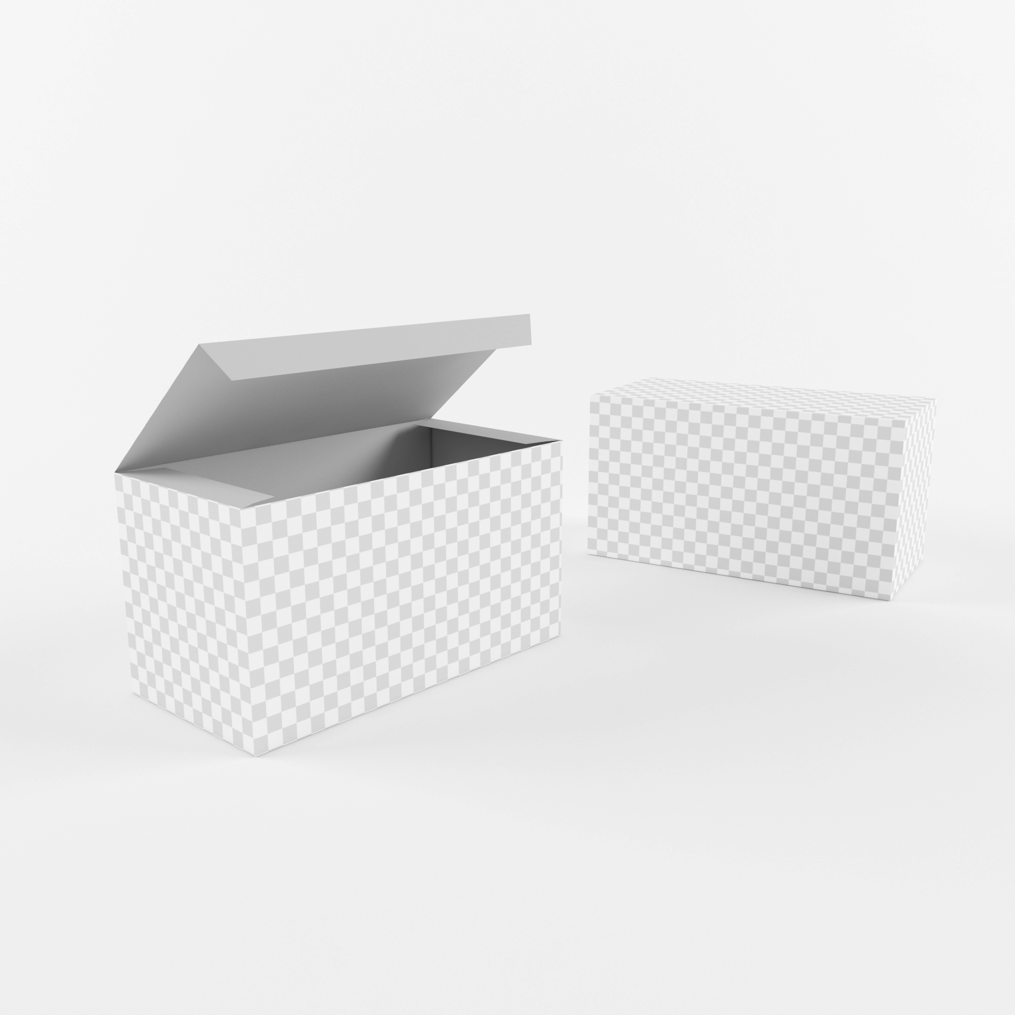 34_Low Poly closed & open Product box by creativejun | 3DOcean