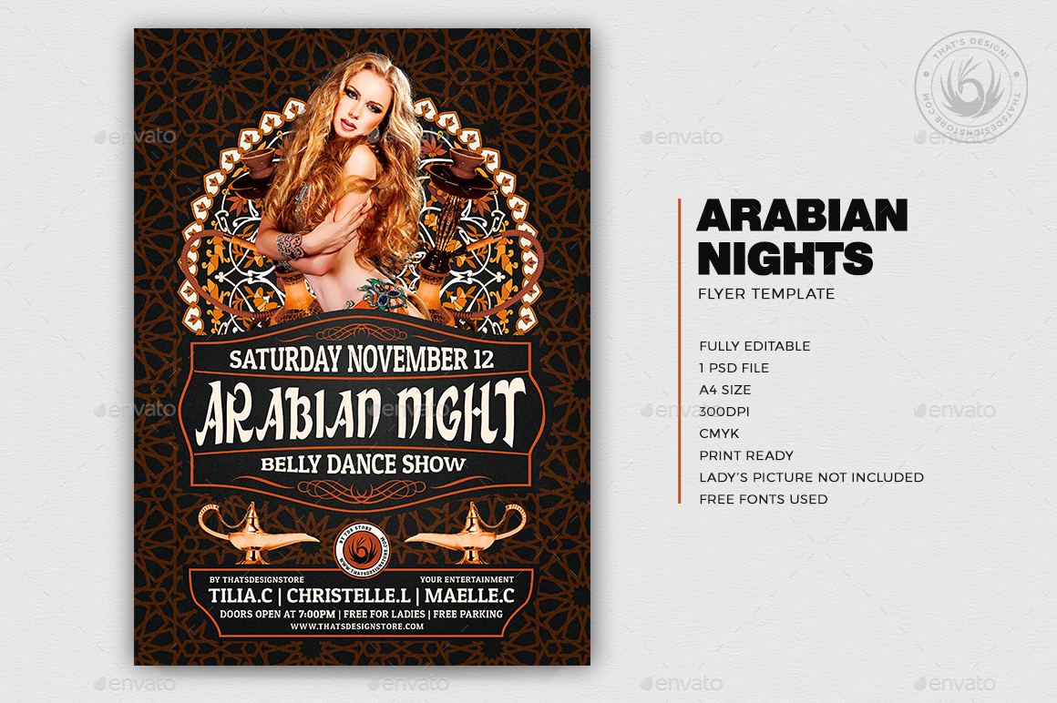Arabian Nights Flyer Template V2, Print Templates | GraphicRiver