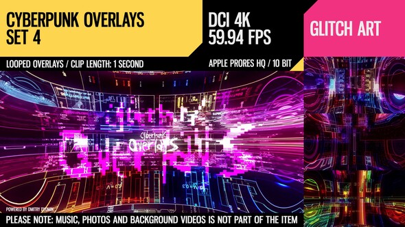 Cyberpunk Overlays (4K Set 4), Motion Graphics | VideoHive