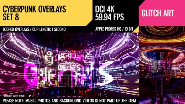 Cyberpunk Overlays (4K Set 8), Motion Graphics | VideoHive