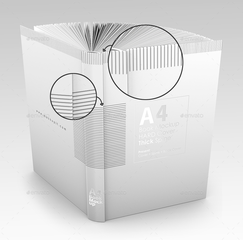 A4 Book Mockup, Graphics | GraphicRiver